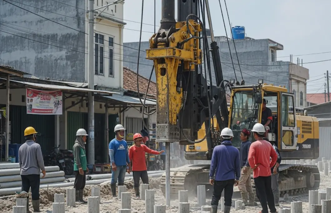 Pahami Metode Pancang Mini Pile dengan Drop Hammer dan Hydraulic